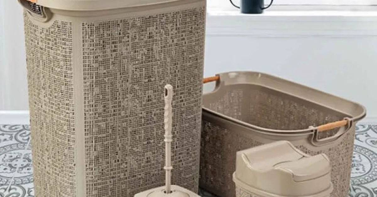 Tuffex Woow Series 5 Pcs Bathroom Set, Cappucino