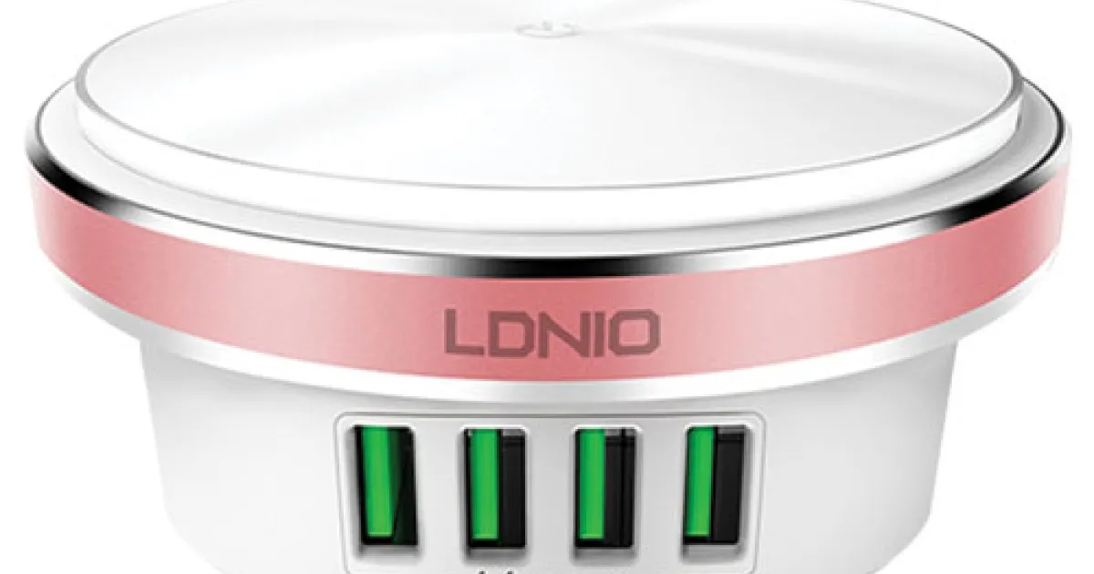 LED PRESS LAMP WITH 4 PORT USB 4.4A