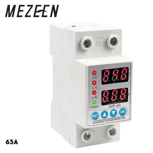 ADJUSTABLE VOLTAGE CURRENT PROTECTOR SP1-63VA 63A, MEZEEN