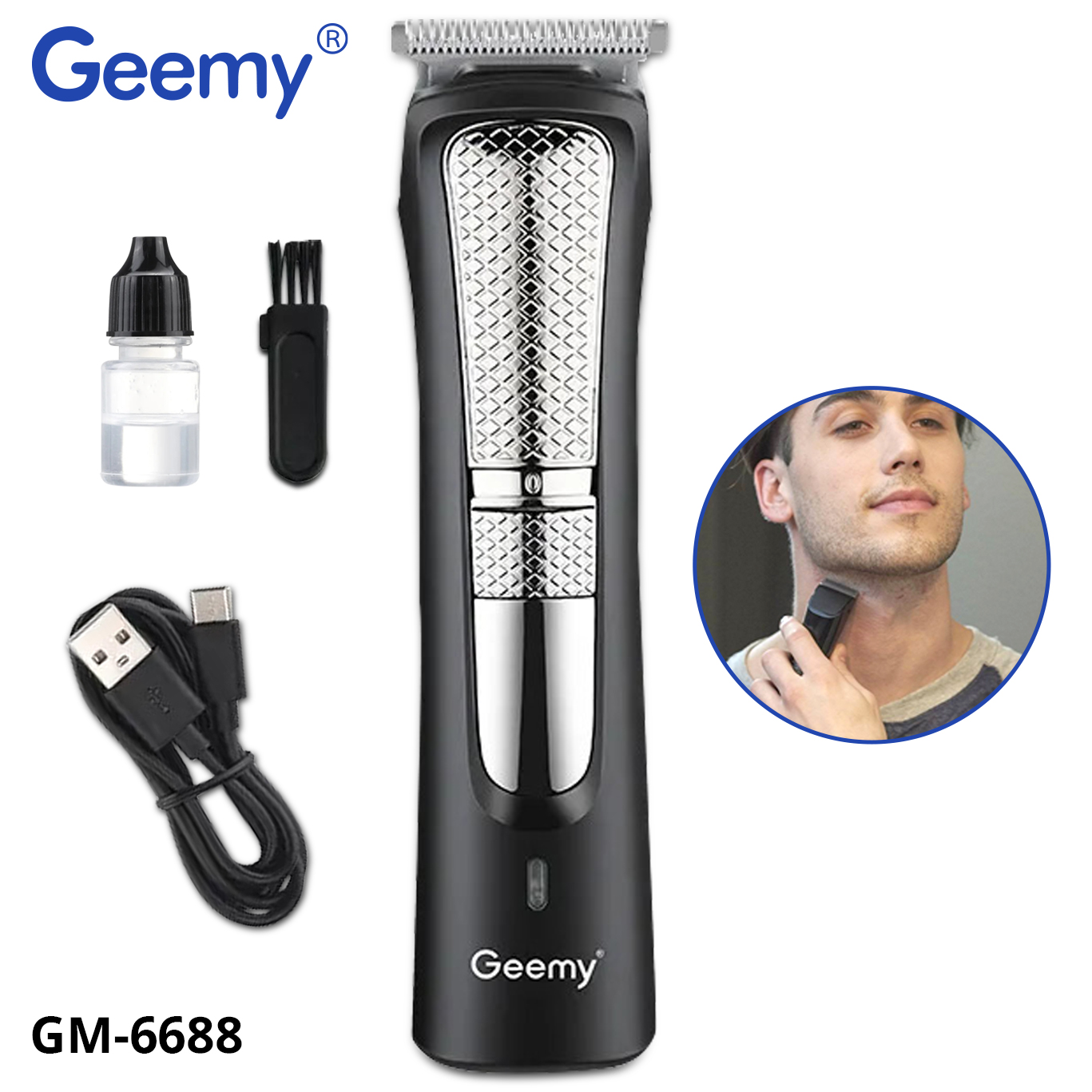 Geemy GM-6688 Rechargeable Hair Trimmer