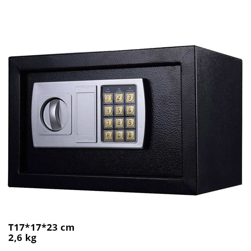 Digital Electronic Safes , Keypad and Key Lock Security Box T17*17*23CM ...