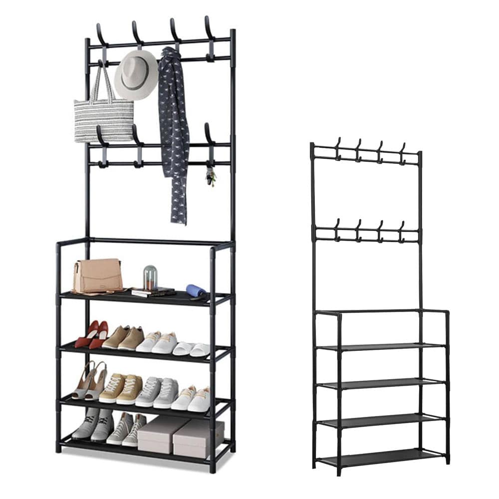 Multifunction Shoes Rack & Coat Hanger 155x60x26cm
