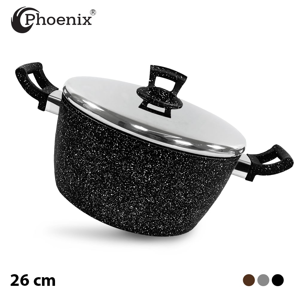 Phoenix Marble Granite Non-Stick Casserole 26cm