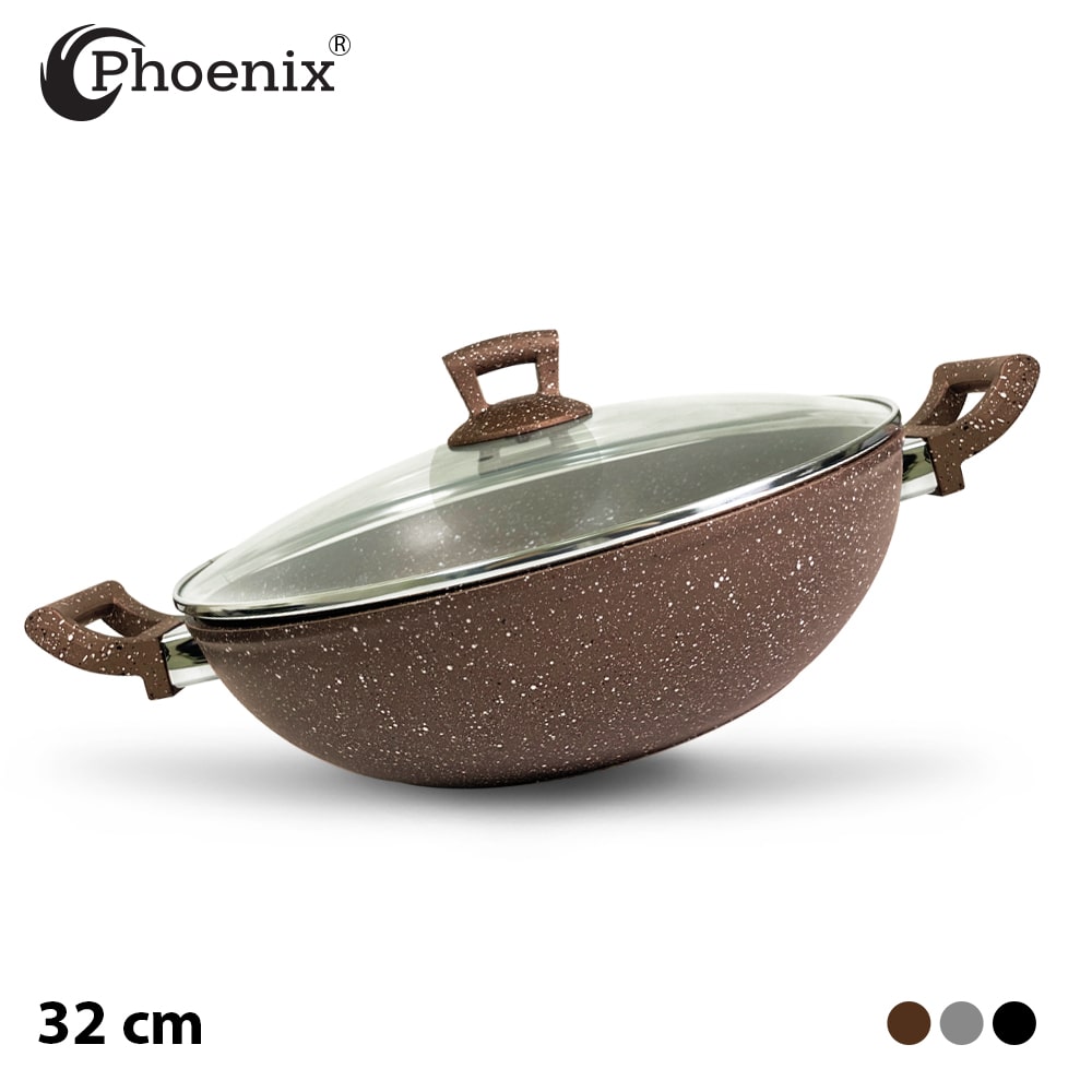 Phoenix Marble Granite Non-Stick Wok 32cm